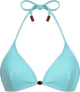 Vilebrequin Femme, Maillots de bain, Bleu, Taille: 42 FR Halter Bikini Top Pearl Detail Solid