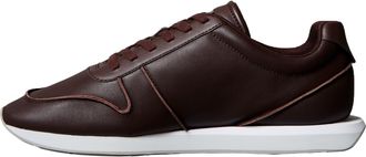 Calvin Klein Herren Retro Runner Lace Up LTH Pinch Ym0Ym01455 Low Top, RED (Bordeaux/Oyster/White/Desert Taupe), 44.5 EU