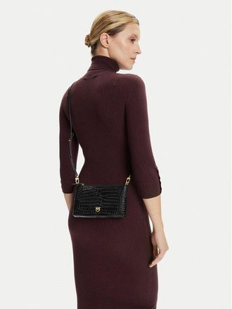 Pinko Handtasche Flat Horizontal Mini AI 25-26 104277 A2OH Schwarz