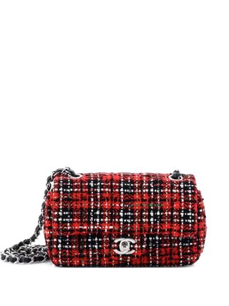 Chanel Classic Single Flap Bag Quilted Tweed Mini crossbody bag - Schwarz