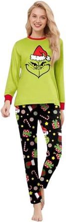 Generic Le Grinch Pyjama Noel Famille De Grinch Homme Enfant Chaud Et Doux The Bebe Hiver Garcon Assorti Femme Ensembles Ensemble Deguisement Vetement Noël Pu