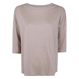 Majestic Filatures Femme, Tops, Beige, Taille: 38 FR T-shirt Manches Trois-Quarts
