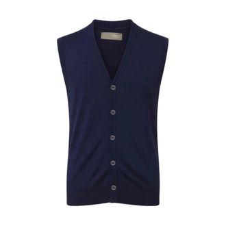 Drumohr V-Ausschnitt Weste - - Knitwear - Herren - Blau - XL