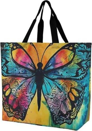 Generic Tissage Papillon Sac Fourre Tout Imperm&eacute;able Sacs De Courses Pliable Sac Fourre-Tout Pour Shopping Gym Universit&eacute;