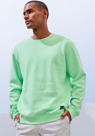 John Devin Sweatshirt Langarm, Pullover mit Rundhals, Baumwollmischung