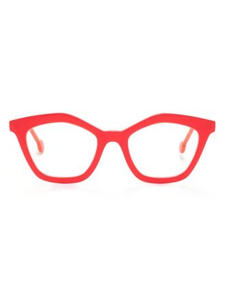 l.a.Eyeworks lunettes de vue Ronette à monture géométrique - Rouge