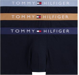Tommy Hilfiger Herren 3er Pack Boxershorts Trunks mit Logobund, Mehrfarbig (PRP NVY/Hckory/BRK Blu), XXL