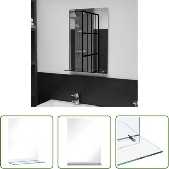 vidaXL &Eacute;tag&egrave;re miroir - Miroir mural avec &eacute;tag&egrave;re 40x60 cm Verre tremp&eacute;