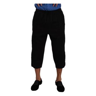 Dolce & Gabbana Homme, Pantalons, Noir, Taille: L Pantalon Court &Eacute;l&eacute;gant Noir