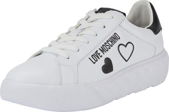Love Moschino Damen Sneakers, Weiß, 35 EU