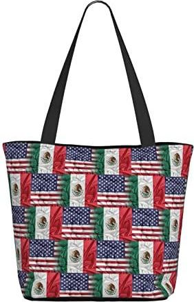 AOOEDM Sac &agrave; provisions pour femme avec drapeau am&eacute;ricain 33 x 27,9 x 17,8 cm. Le cadeau parfait pour la Saint-Valentin. Cest de la Saint-Valentin pour maman