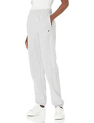 Champion Pantalon de surv&ecirc;tement Powerblend Boyfriend, Gris Oxford, M Femme