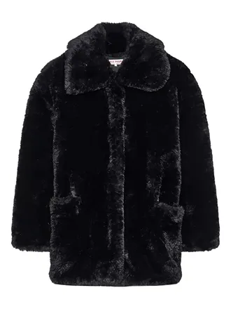 Free People manteau à col en fourrure artificielle - Noir