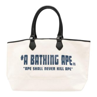 A Bathing Ape Canvas Tote Bag M - - Bags - Herren - Wei&szlig; - ONE SIZE