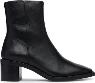 Calvin Klein Stiefeletten Block Heel Ank Boot Lth HW0HW03220 Schwarz