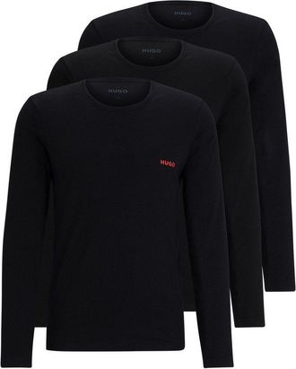 HUGO BOSS T-Shirt HUGO Herren Ls-Shirt Rn Triplet Longsleeve, Black