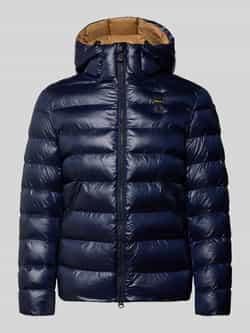 Blauer Steppjacke mit Zweiwege-Rei&szlig;verschluss Modell ADAMS