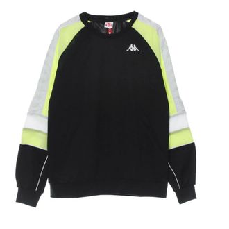 Kappa Homme, Sweatshirts et sweats à capuche, Noir, Taille: M Sweat Léger Col Rond Noir/Vert