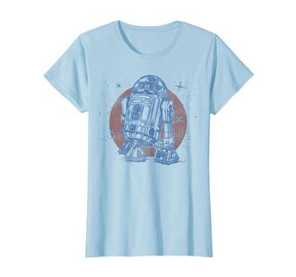Star Wars R2-D2 Retro-Logo im Vintage-Look, Neonfarben, glitzernd T-Shirt