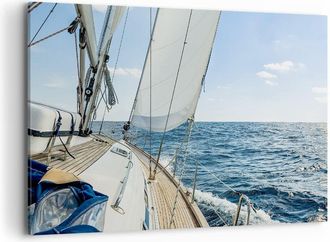 Arttor Wandbilder Dekoration Wohnzimmer Meer Kreuzfahrt Segel Bilder auf Leinwand 120x80cm Leinwandbild Schlafzimmer Küche Deko Wand Kunstdruck Art Groß XXL 