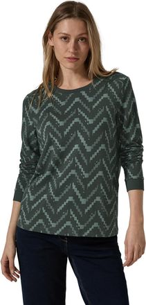 Cecil Damen B321891 EOS_AOP Shirt, Active Khaki,XL