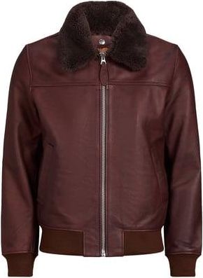 Schott NYC Blouson droit uni en cuir