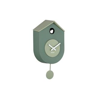 Karlsson Grato Horloge murale coucou avec pendule oscillant (Jungle Green & Grey Jade)