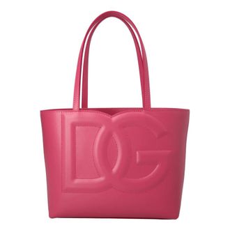 Dolce & Gabbana Femme, Sacs, Rose, Taille: ONE Size Calfskin Logo Bag Shopper
