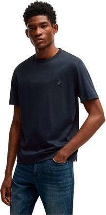 BOSS Herren C-Taut 01 Regular-Fit T-Shirt aus Baumwolle mit Double-B-Monogramm Dunkelblau XXL