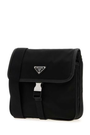Prada Mens Black Re-Nylon Crossbody Bag Nero Recycledpolyamide-Calfleather Borse A Tracolla