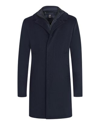 Duno Daunengefüllter Kurzmantel aus Tech-Wolle mit heraustrennbarer Steppblende in