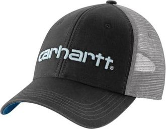 Carhartt Work in Progress Casquette en toile pour homme avec logo graphique, Noir/bleu horizon foncé, Taille unique