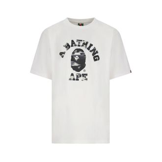A Bathing Ape A Bathing Ape, Homme, Tops, Blanc, Taille: XL Screen Camo College Tee