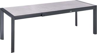 Beliani Ausziehbarer Gartentisch BINASCO 160/220 cm 90 cm Steinoptik Grau