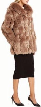 Generic Manteau dhiver chaud en fausse fourrure pour femme, &eacute;pais, doux et duveteux, grande taille, manteau moelleux