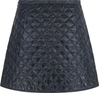 Moncler minijupe à design matelassé - Bleu