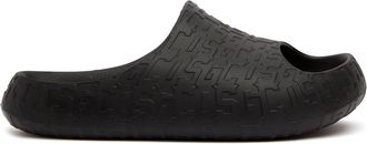 GCDS Pantoletten mit Monogrammmuster - Schwarz