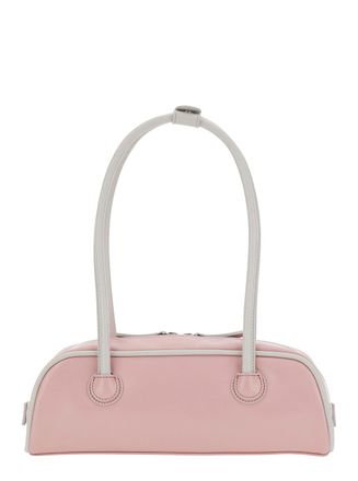 Margesherwood Womens Shoulder Bag Soft Baguette Mini Pink Leather Cow