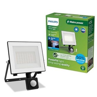 Philips Lois ultraeffizienter Flutlichtstrahler f&uuml;r den Au&szlig;enbereich, inkl. Bewegungssensor, 14 Watt, 5000K Tageslicht, Anthrazit