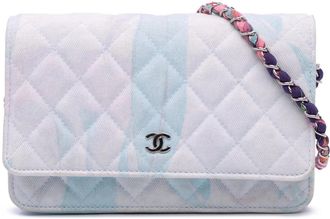 Chanel Hobo Bags - CC Quilted Canvas Jungle Jeans Wallet on Chain - Gr. unisize - in Wei&szlig; - f&uuml;r Damen