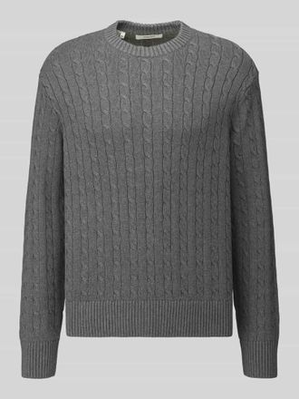 Selected Pullover mit Zopfstrickstruktur