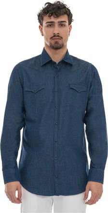 Sartoria Tramarossa Homme, Chemises, Bleu, Taille: S Marco Jeans Shirt
