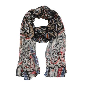 Lumberjack Damen Schal aus weicher Viskose, Paisley-Muster, Schwarz, Elegant & Warm, Mit Geschenkbox