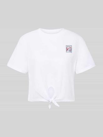 Rich & Royal T-Shirt mit Knotendetail und Rundhalsausschnitt