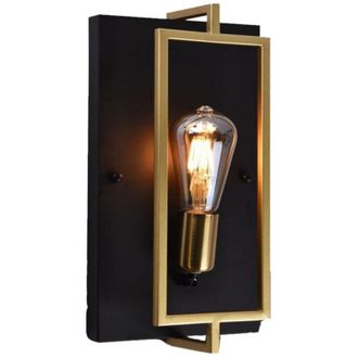 Trade Shop Mur De Meubles Industriels De Style Industriel De Style Mur-lampe En M&eacute;tal Attaque E27 Bronze Noire Aq63