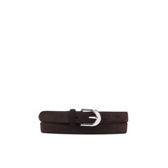 Kazar Brauner schmaler Wildlederg&uuml;rtel - - Accessories - Damen - Braun - 120 CM