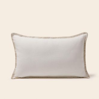 Madura Housse De Coussin Nino Blanc et feston - BLANC