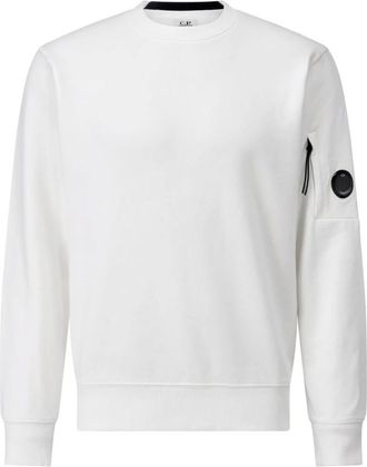 C.P. Company C.p. Company - SweaT-shirt d&eacute;contract&eacute; avec d&eacute;tail Goggle - Homme - Sweatshirts et sweats &agrave; capuche - Blanc - Taille: M