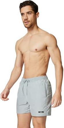 Calvin Klein Short de Bain Homme Medium Drawstring S&eacute;chage Rapide, Gris (Quarry), M