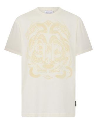 Philipp Plein Printed Round Neck T-Shirt Dragon